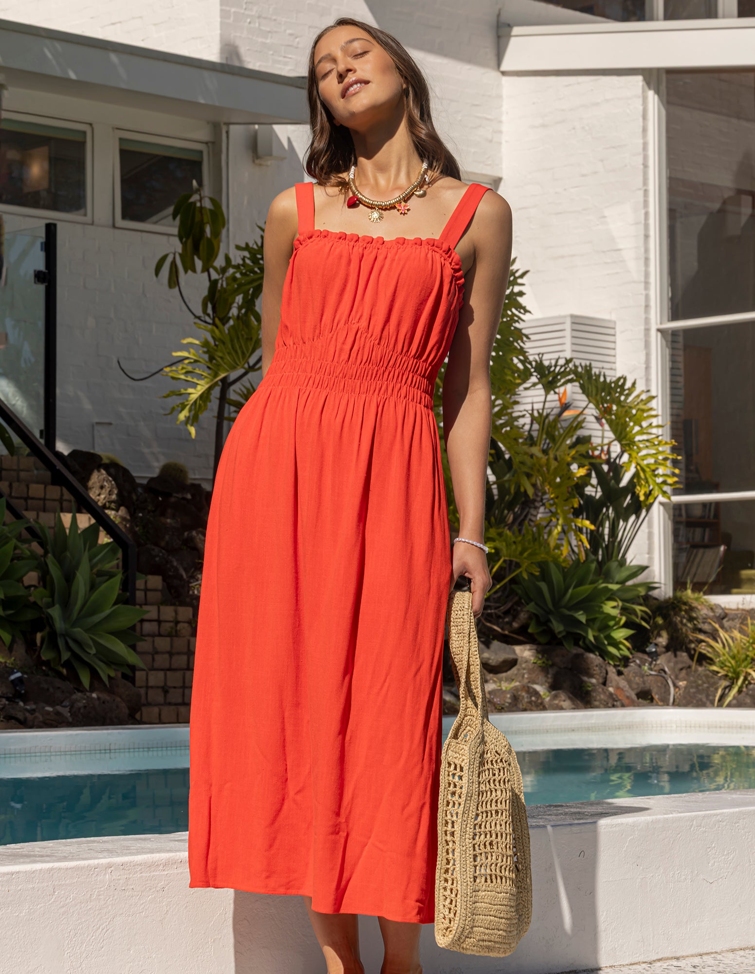 Dandelion Dress Tangelo – Foxwood Clothing