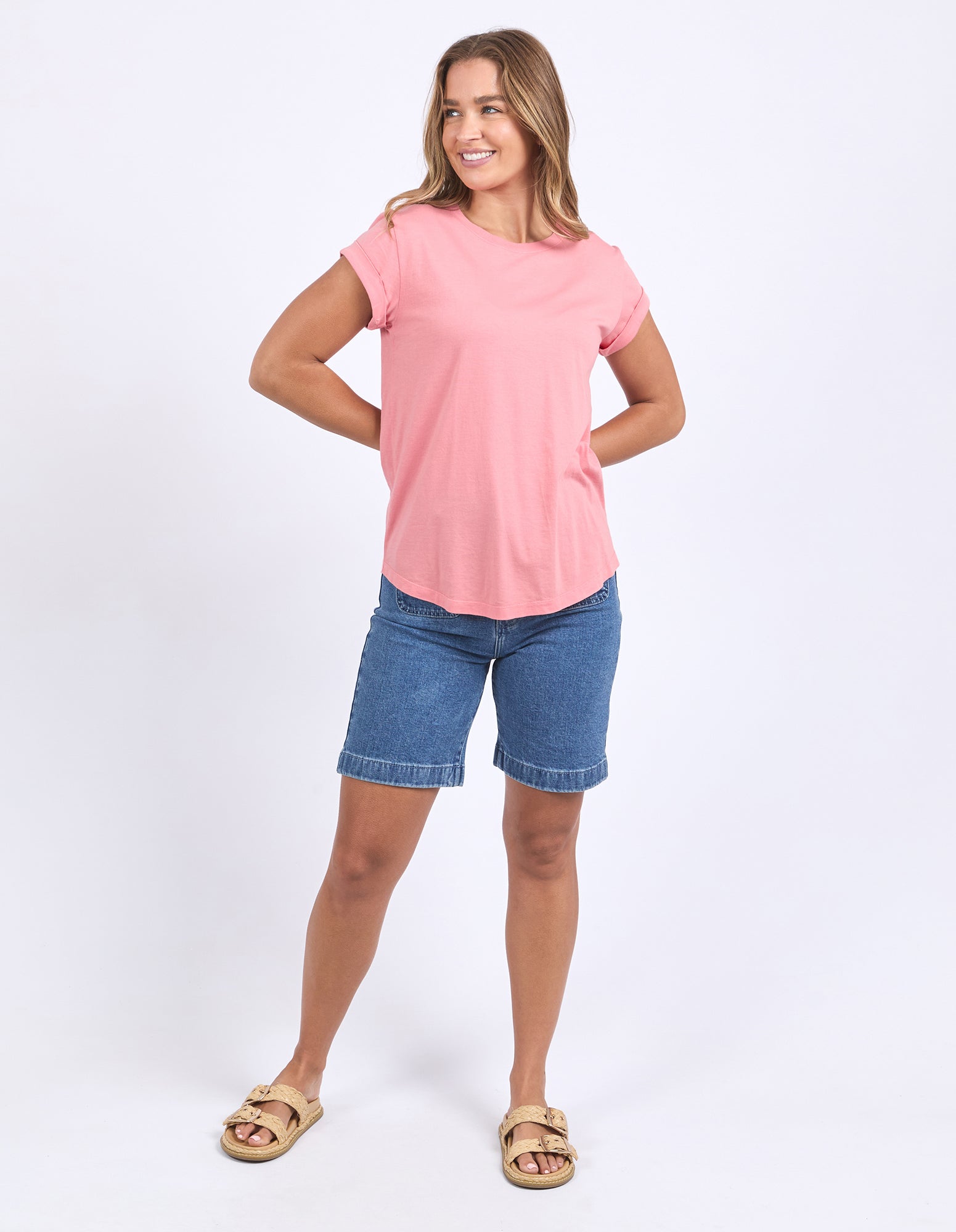 Manly Tee Rose Pink – Foxwood Clothing