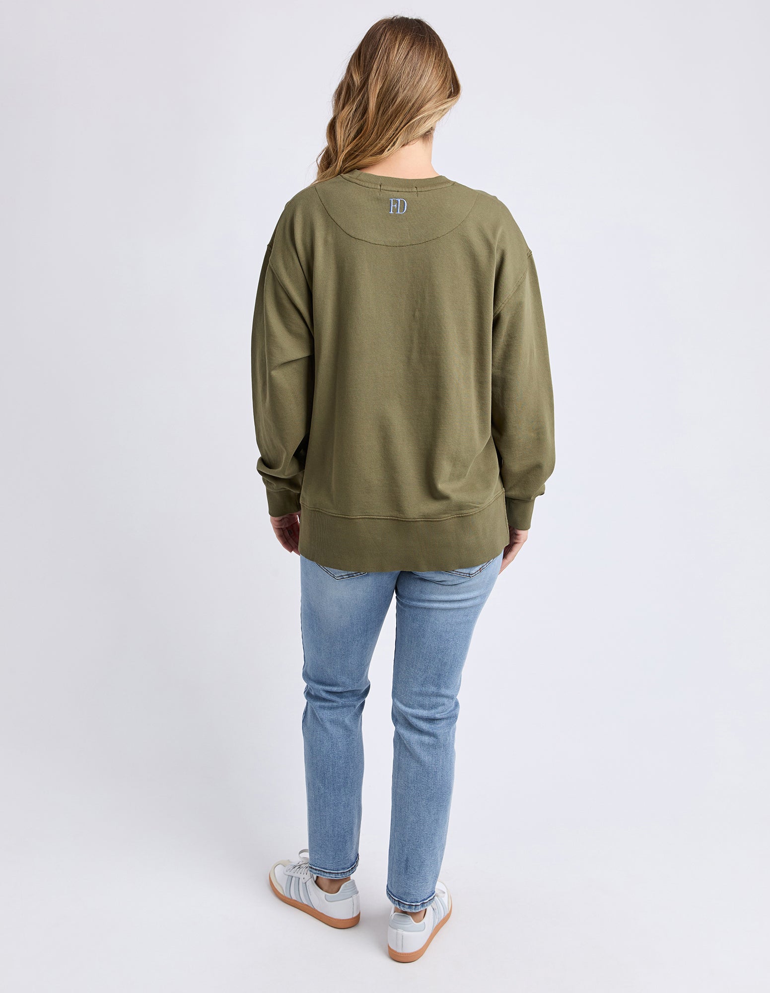 Effortless Contrast Crew Winter Moss – Foxwood Clothing
